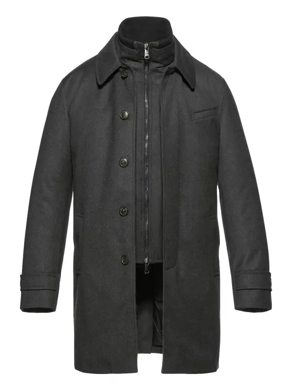 NORWEGIAN WOOL Wool-silk Blend Coat - Grey