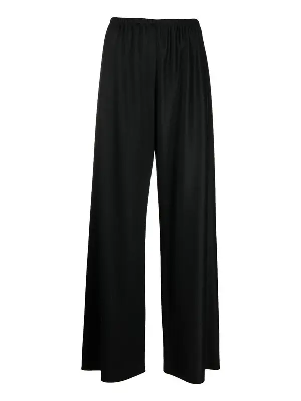 THE ROW High-waisted Wide-leg Trousers - Black
