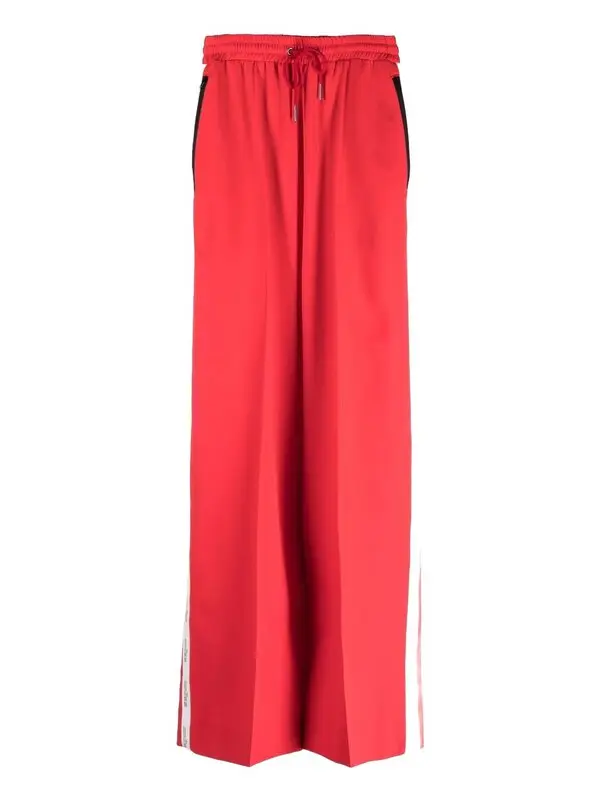 Rokh Logo-trim Palazzo Trousers - Red