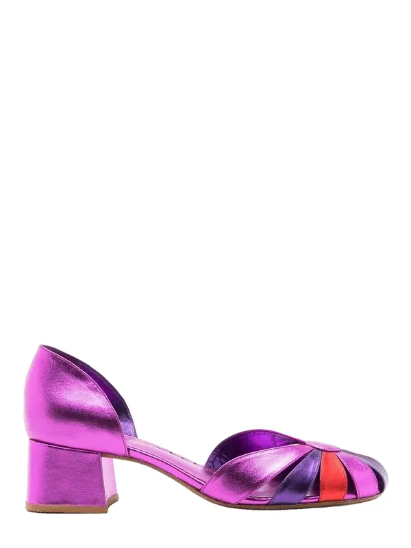 STUDIO CHOFAKIAN Marjorie Panelled Pumps - Pink