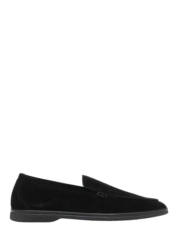 SCAROSSO Ludovico Almond-toe Loafers - Black