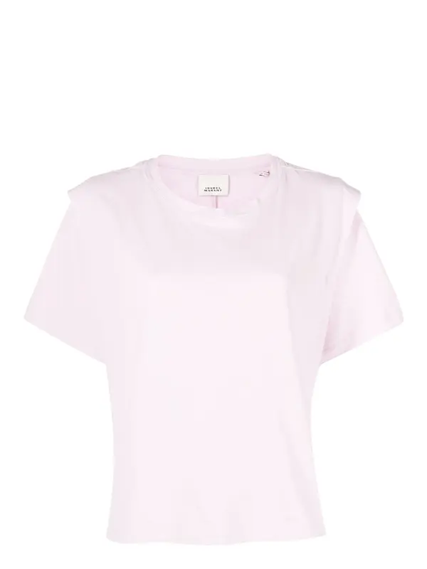 Isabel Marant Zelitos Pleat-detail T-shirt - Pink