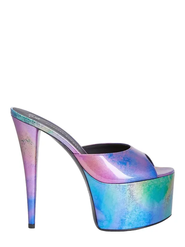GIUSEPPE ZANOTTI 150mm Gz Aida Platform Sandals - Multicolour