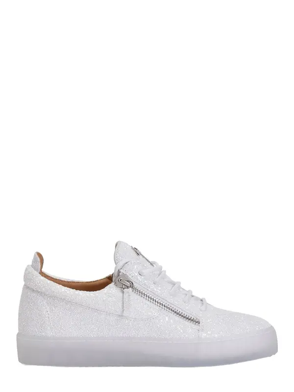 GIUSEPPE ZANOTTI Glitter Low-top Sneakers - White