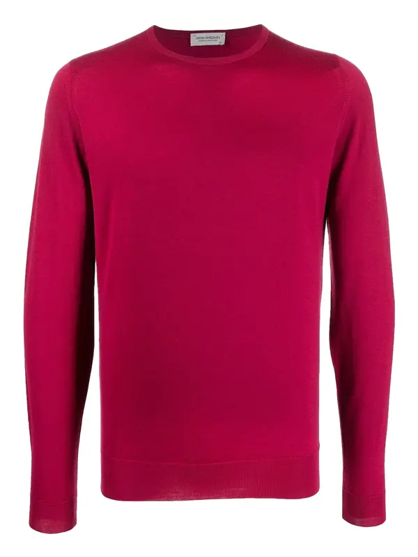 John Smedley Round Neck Knit Jumper - Pink