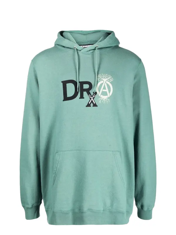 NEIGHBORHOOD Logo-print Hoodie - Green