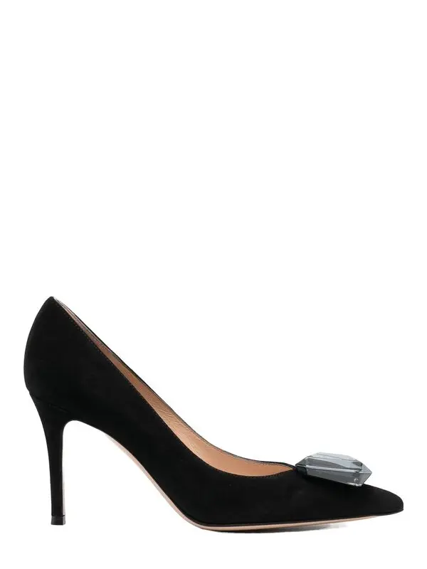 GIANVITO ROSSI Jaipur 85mm Suede Pumps - Black
