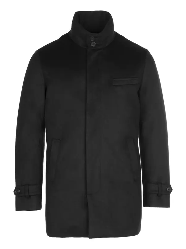 NORWEGIAN WOOL Down-filled Car Coat - Black