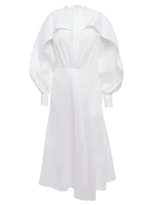 JIL SANDER Cotton Shirt Dress - White