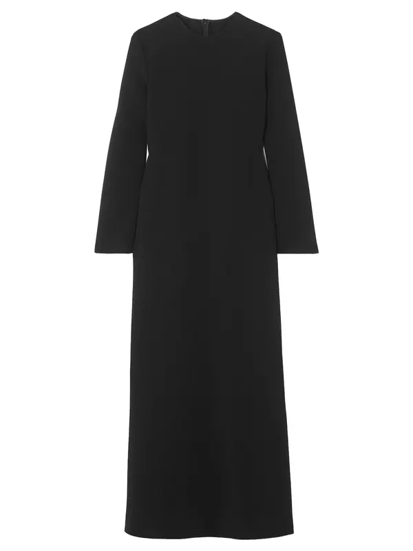 THE ROW Amara Crepe Maxi Dress - Black