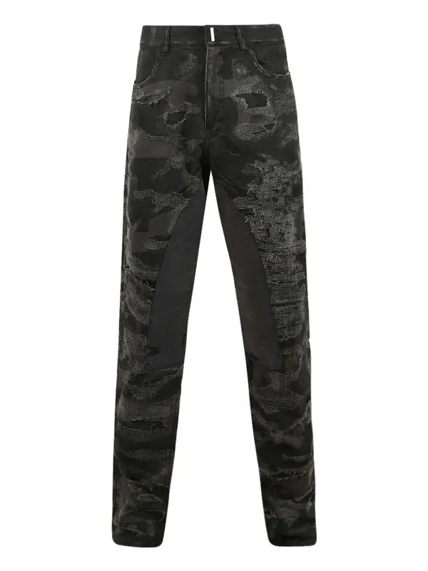 Givenchy Leg Yoked Slim Fit Denim Trousers - Khaki Brown
