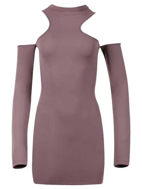 Off-White Asymmetric Mini Dress - Purple