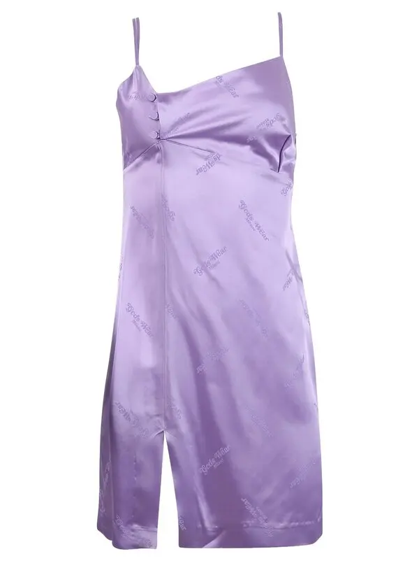 Gcds Jacquard Mini Dress - Purple