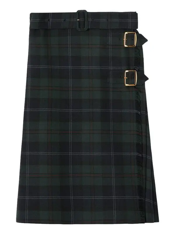 Burberry A-line Skirt - Dark Viridian Green