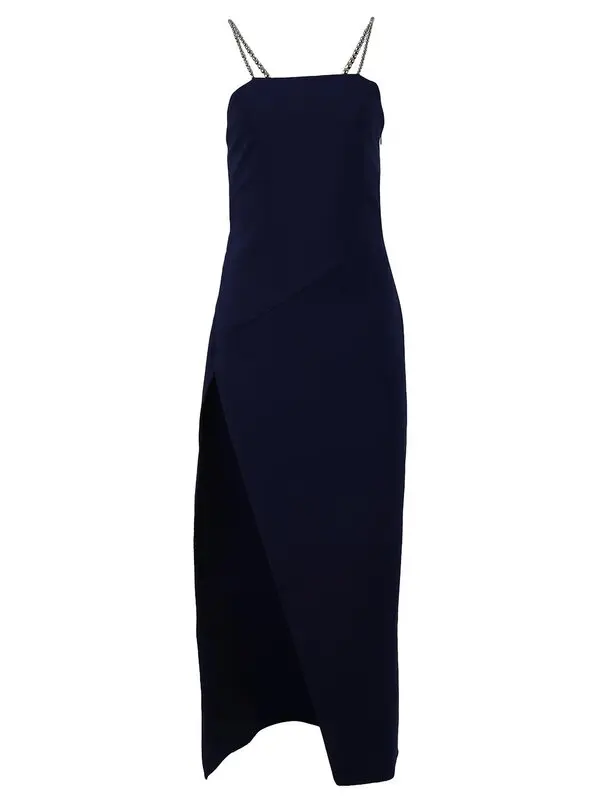 Attico Fujiko Midi Dress - Navy Blue
