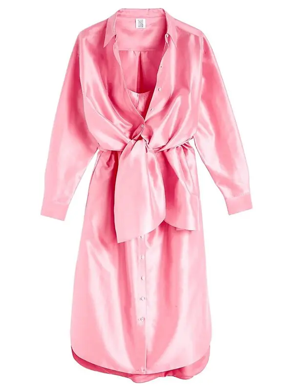Rosie Assoulin Bustino Button-down Starfish Dress - Pink
