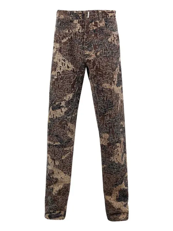 Givenchy Zipped Slim-fit Denim Trousers - Brown Beige