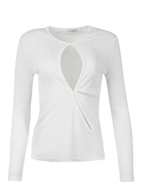 Christopher Esber Anglaise Long Sleeve Top - White