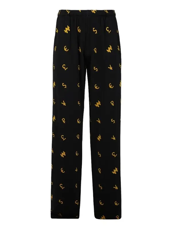 Vetements Currency Fluid Jersey Pants - Black