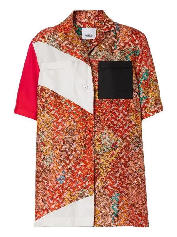 Burberry Silk Tierney Shirt - Bright Orange