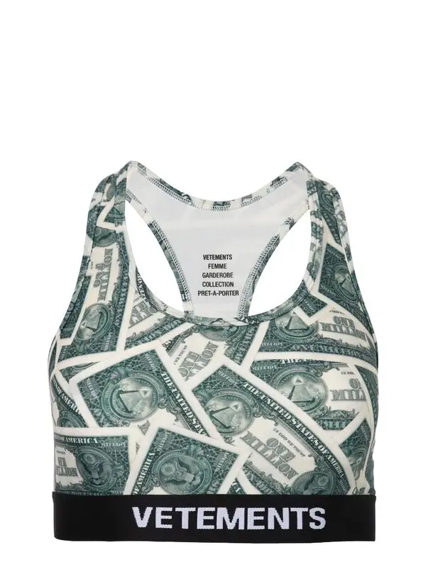Vetements Million Dollar Sports Bra - Green