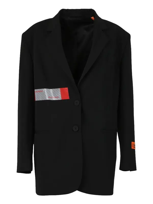 Heron Preston Logo Tape Tailored Blazer - Black