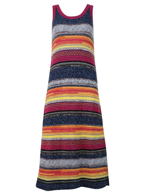 CHLOÃ© Striped Knitted Midi Dress - Multicolor