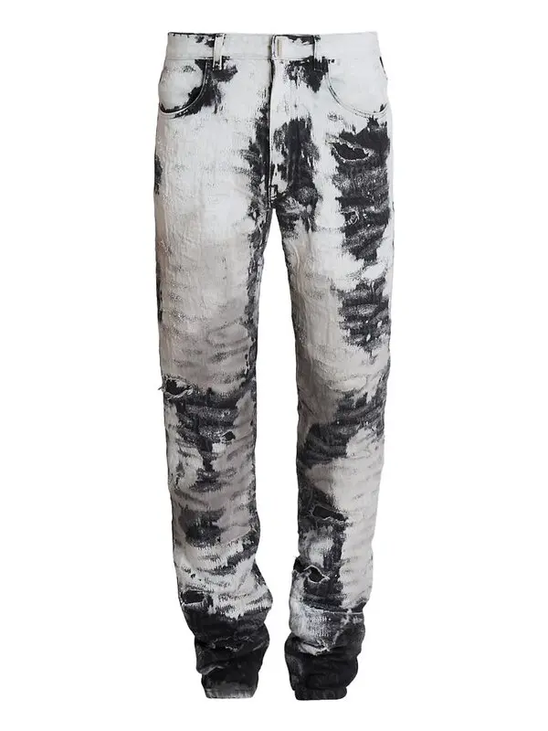Givenchy Slim Fit Five Pocket Trousers - Black & White