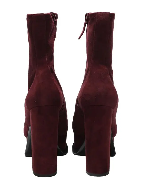 Pierre Hardy Tina Heeled Ankle Boots - Burgundy