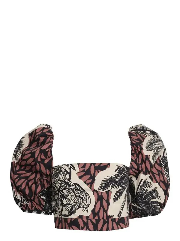 Johanna Ortiz Paraiso Natural Crop Top - Maroon