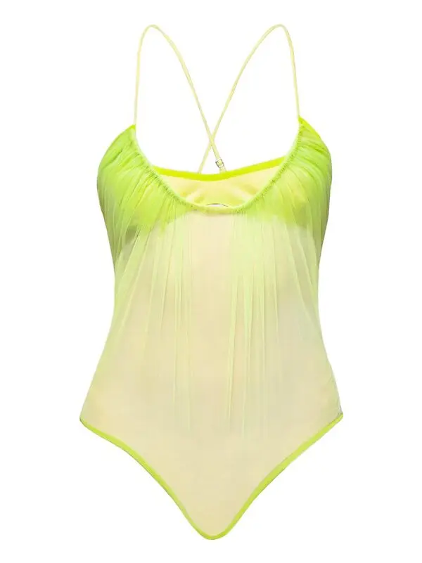 NENSI DOJAKA Gathered Cami Bodysuit - Lime