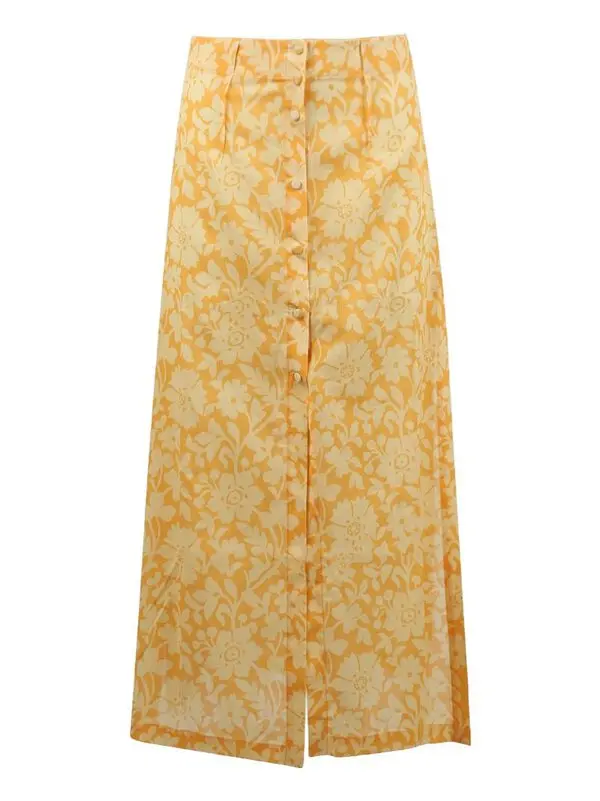 Lhd The Georgia Printed Skirt - Daffodil