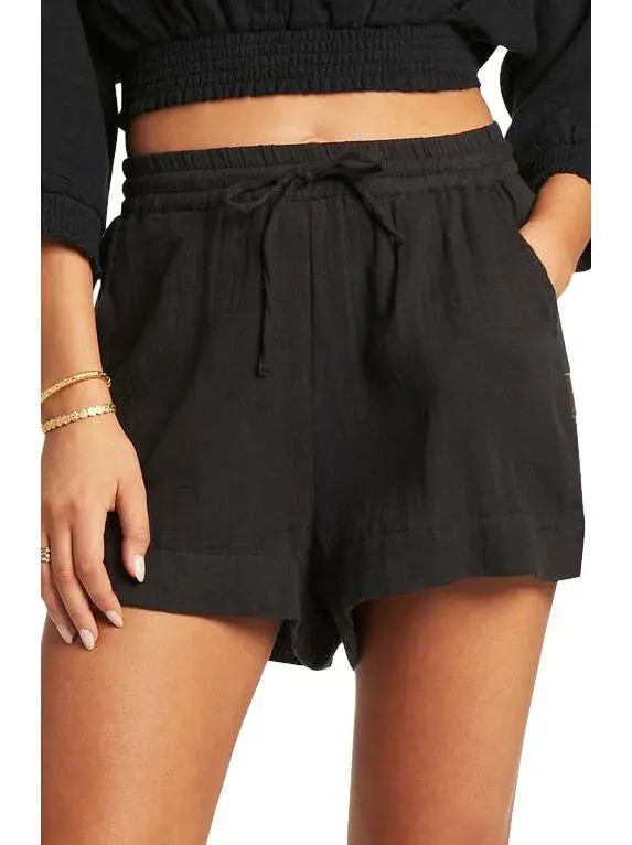 SEA LEVEL Cotton Gauze Cover-up Shorts - Black