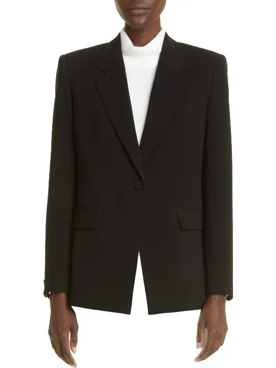 Lafayette 148 New York Tailored One-button Blazer - Black