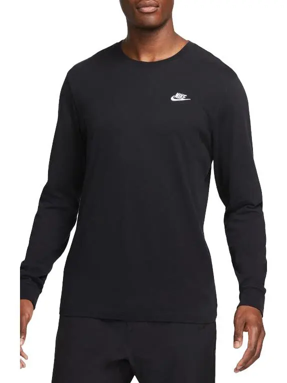 Nike Sportswear Club Long-sleeve T-shirt - Black/white