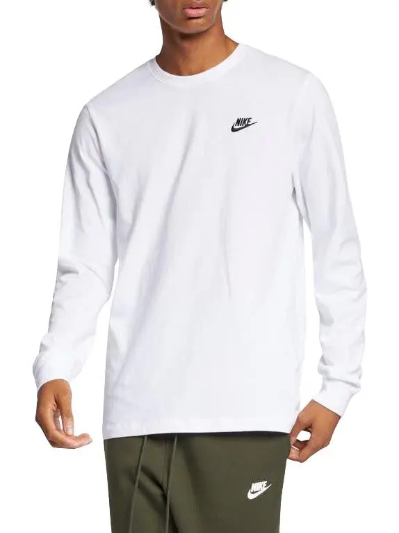 Nike Sportswear Club Long-sleeve T-shirt - White/black