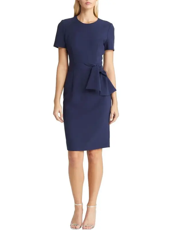 Black Halo Harbor Sheath Dress - Pacific Blue