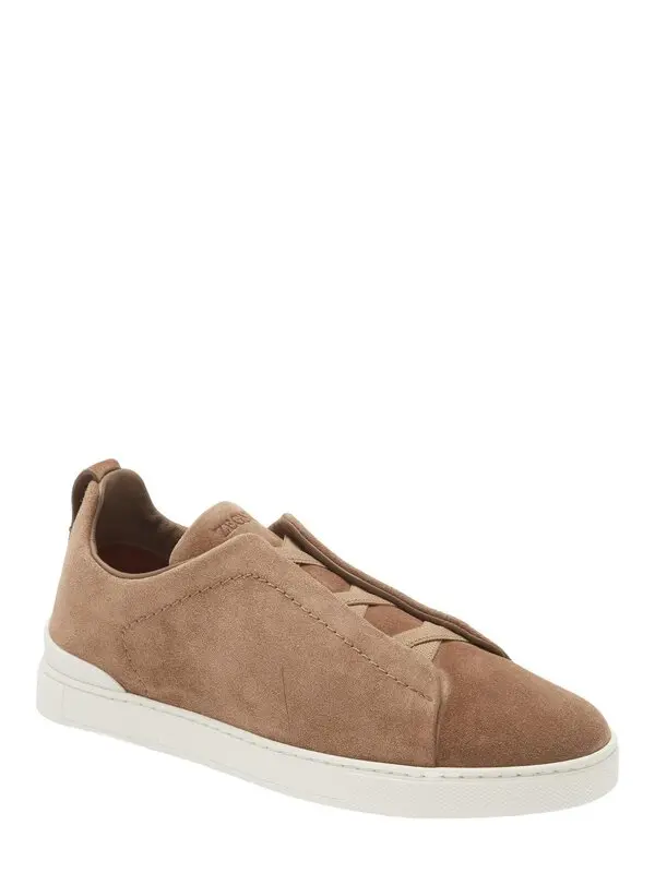 Zegna Triple Stitch Slip-on Sneakers - Cocco