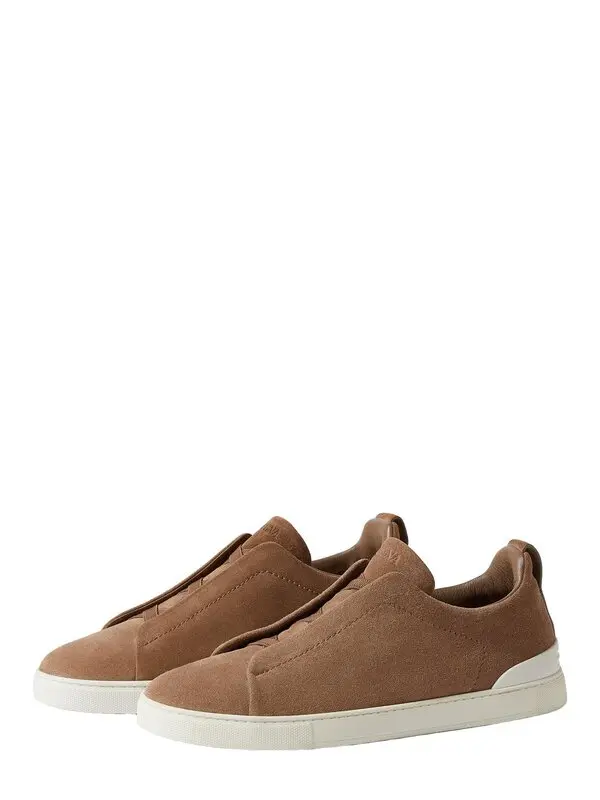Zegna Triple Stitch Slip-on Sneakers - Cocco