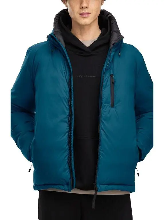 Canada Goose Lodge Packable Down Hooded Jacket - Guard Blue - Bleu Garde