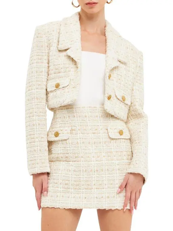 Endless Rose Tweed Jacket - Ivory