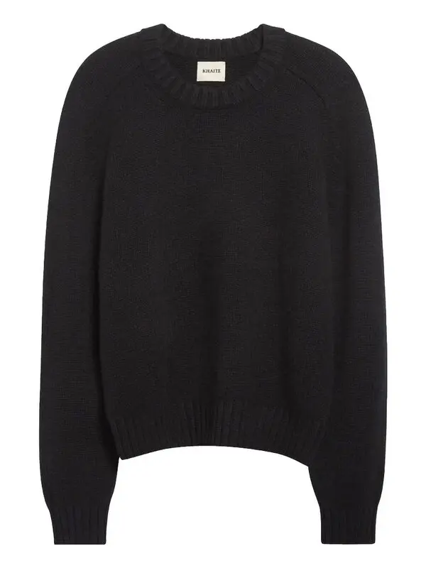 Khaite Mae Crewneck Cashmere Sweater - Black