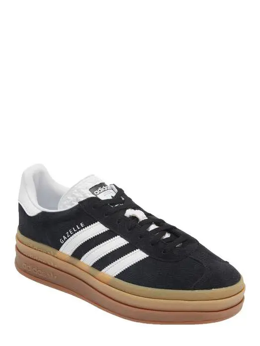 Adidas Gazelle Bold Platform Sneakers - Cblack/ftw