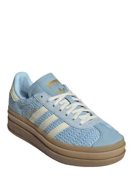 Adidas Gazelle Bold Platform Sneakers - Clear Sky/sand Strata/cream