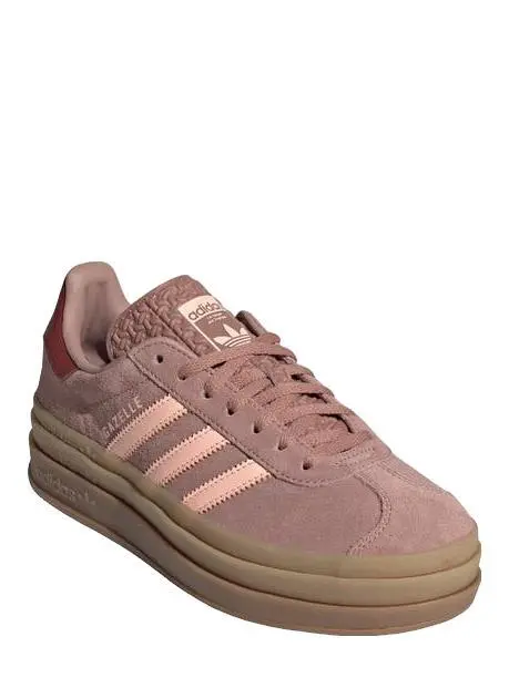 Adidas Gazelle Bold Platform Sneakers - Flash Red/plum/lucid Red