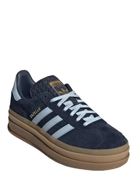 Adidas Gazelle Bold Platform Sneakers - Indigo/crystal Sky/gold