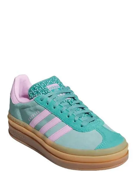 Adidas Gazelle Bold Platform Sneakers - Powder Teal/lilac/pure Teal