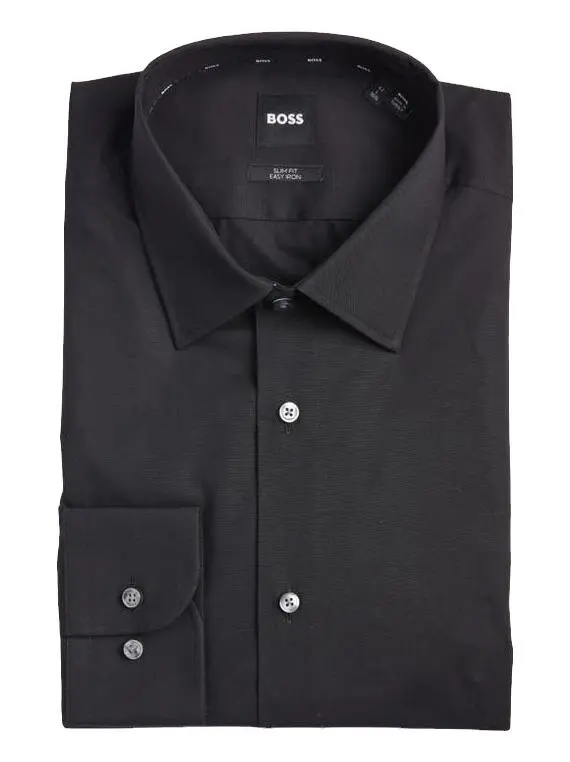 BOSS Hank Slim Fit Dress Shirt - Black