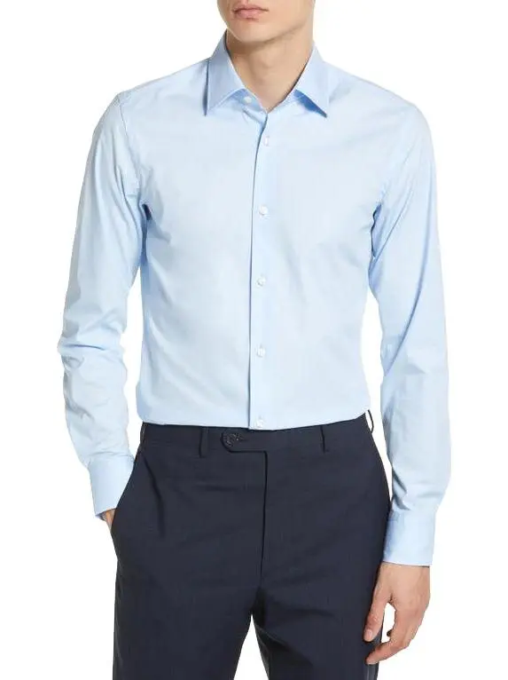 BOSS Hank Slim Fit Dress Shirt - Lt Past/bu
