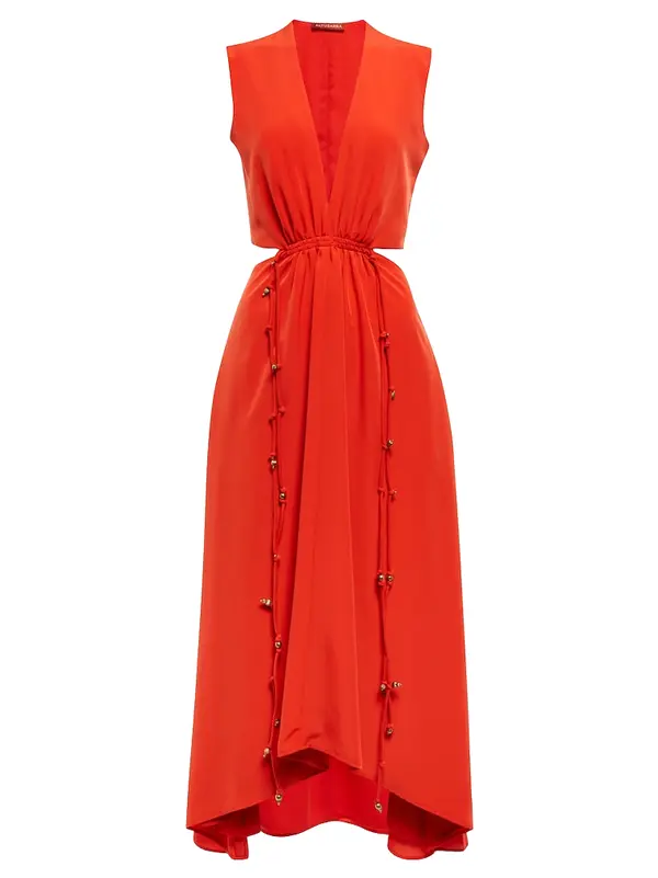 Altuzarra V-neck Midi Dress - Orange